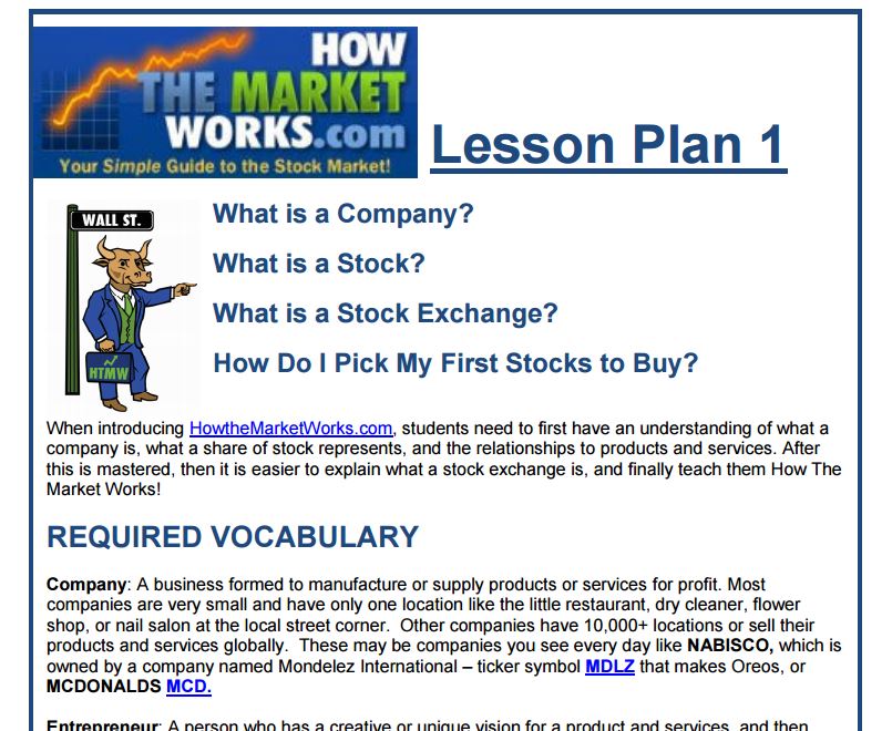 lessonplan image - HowTheMarketWorks