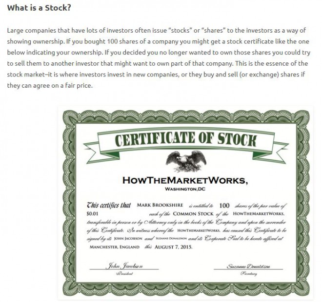 what is a stock image - HowTheMarketWorks